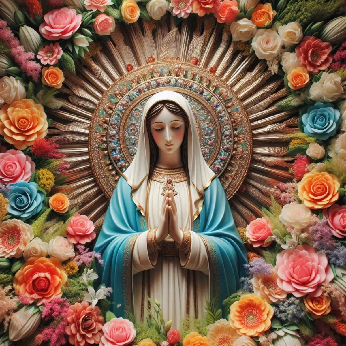 ¡Increíble! Estatua de la Virgen María lloró sangre, pero por el AND ...