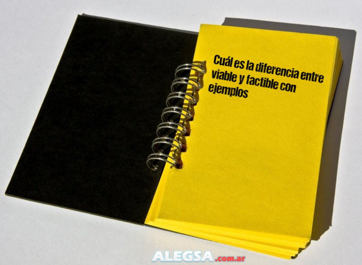 Cuál es la diferencia entre viable y factible con ejemplos