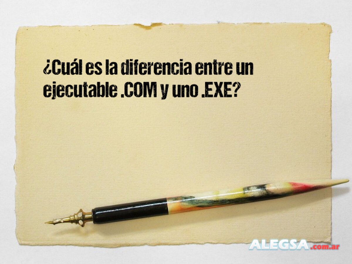 ¿Cuál es la diferencia entre un ejecutable .COM y uno .EXE?