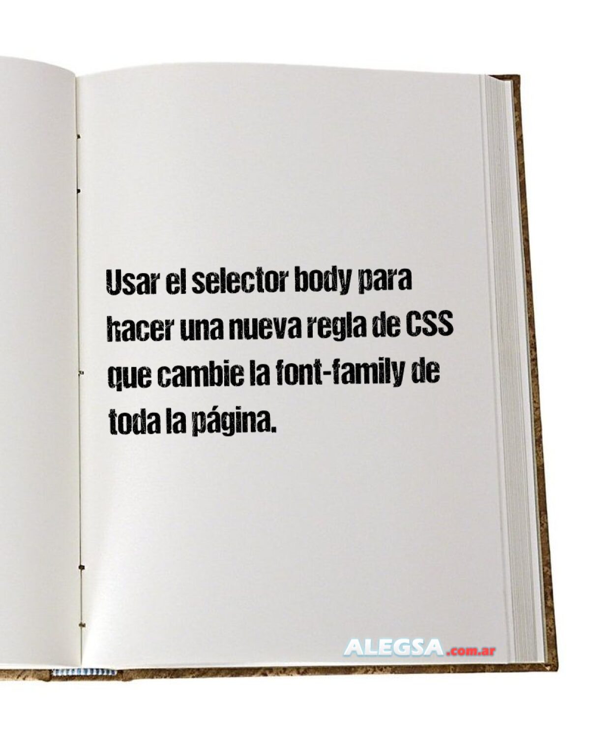 Usar el selector body para hacer una nueva regla de CSS que cambie la ...