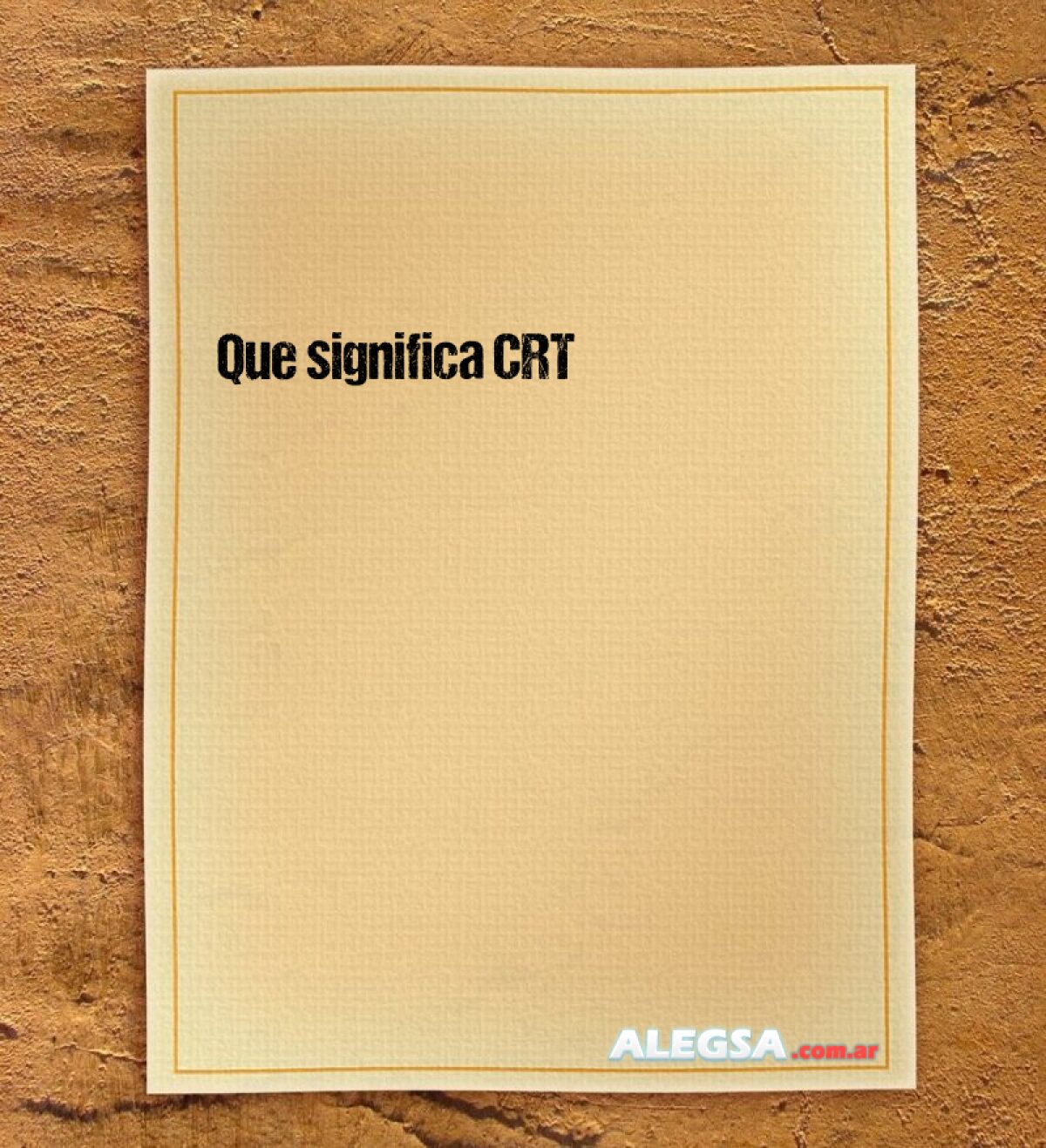 Que significa CRT