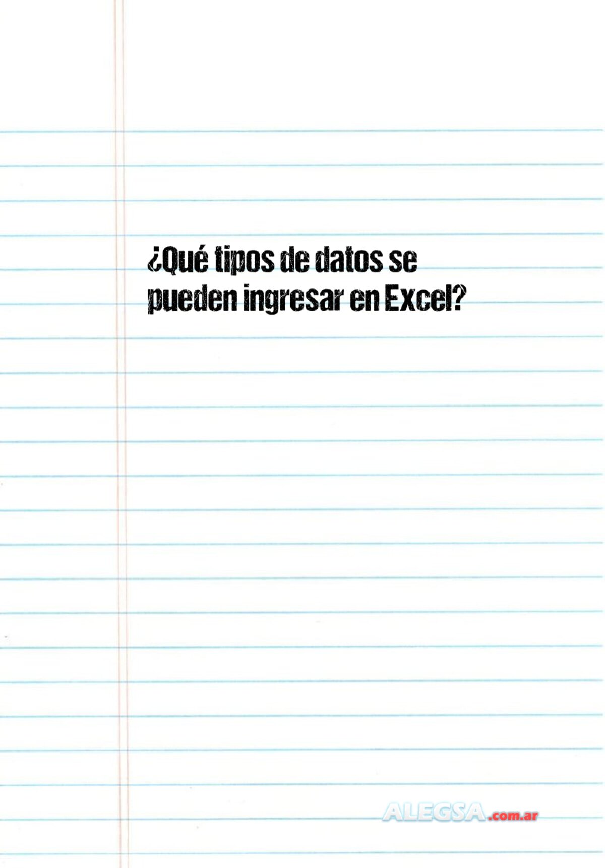 ¿Qué tipos de datos se pueden ingresar en Excel?