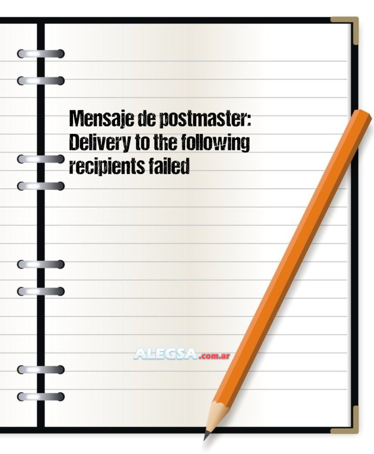 Mensaje de postmaster: Delivery to the following recipients failed