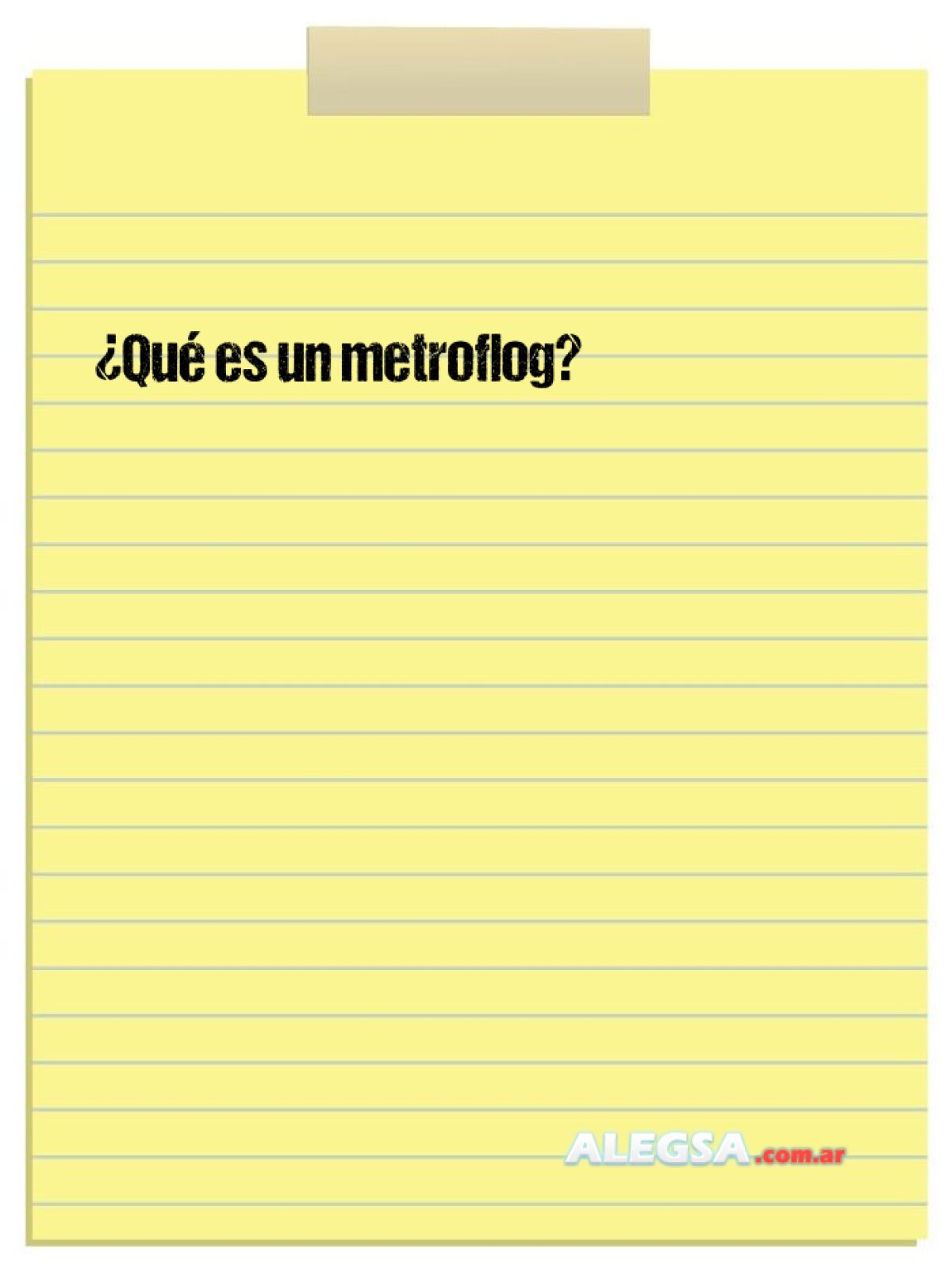 ¿Qué es un metroflog?