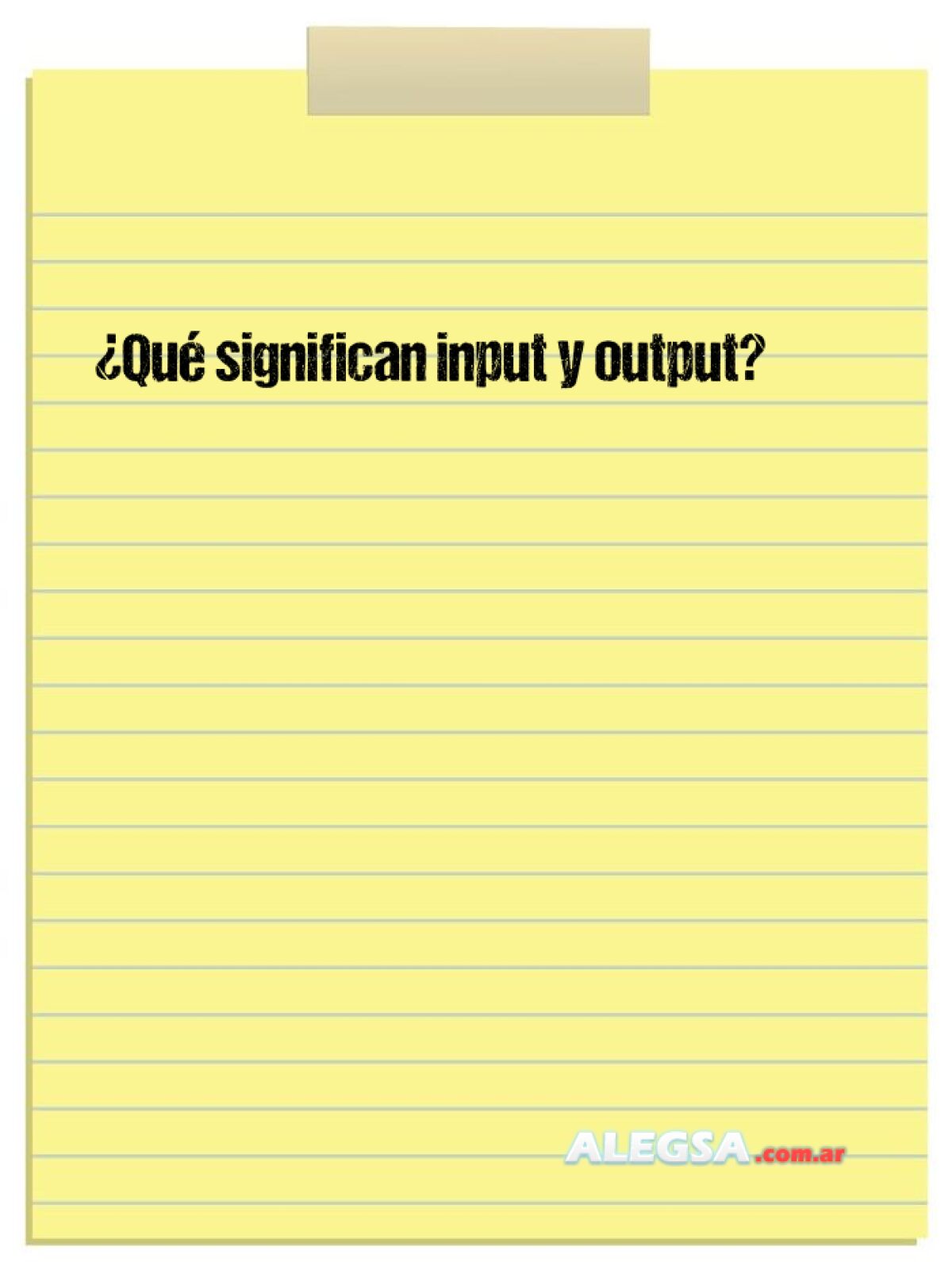 ¿Qué significan input y output?