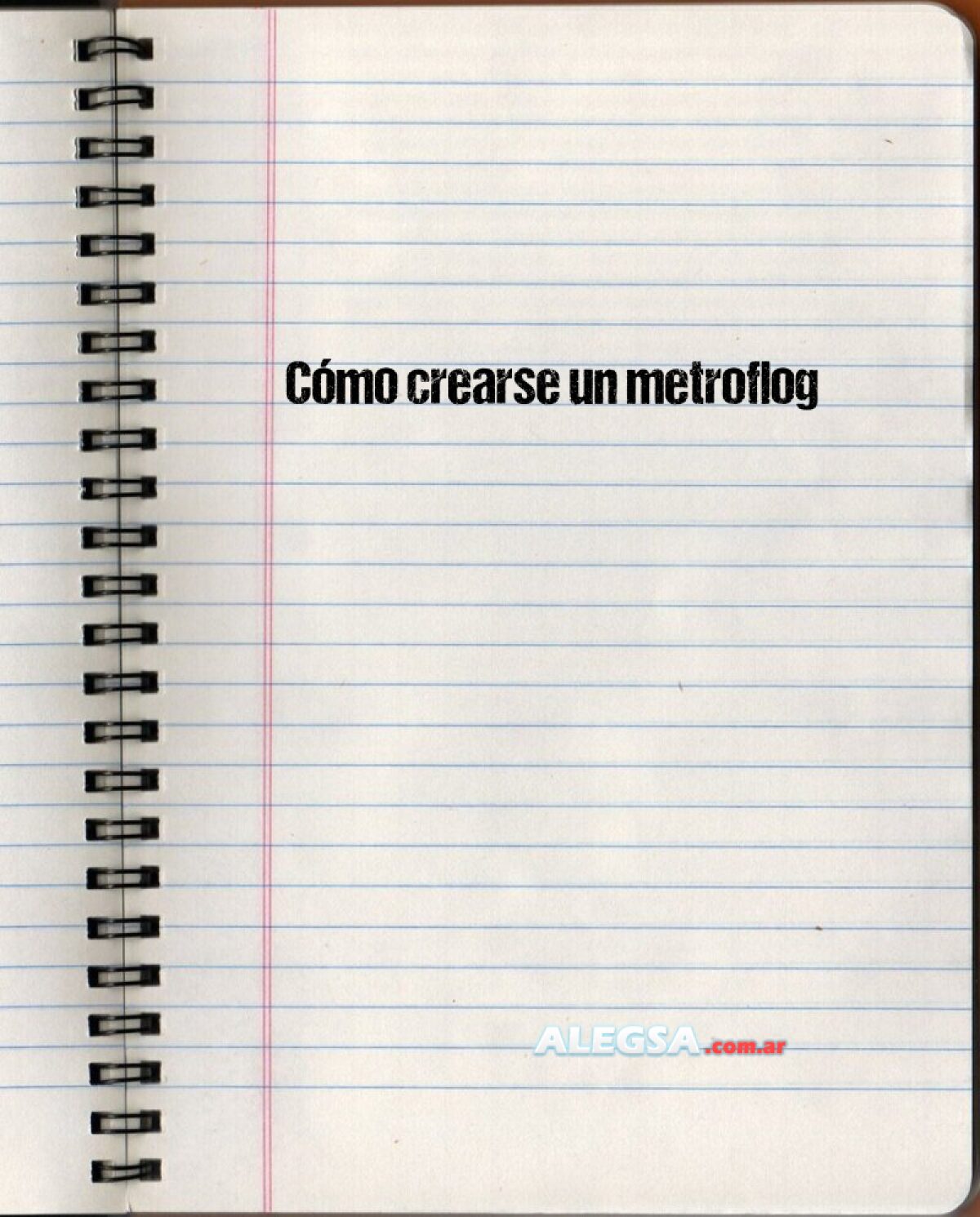 Cómo crearse un metroflog