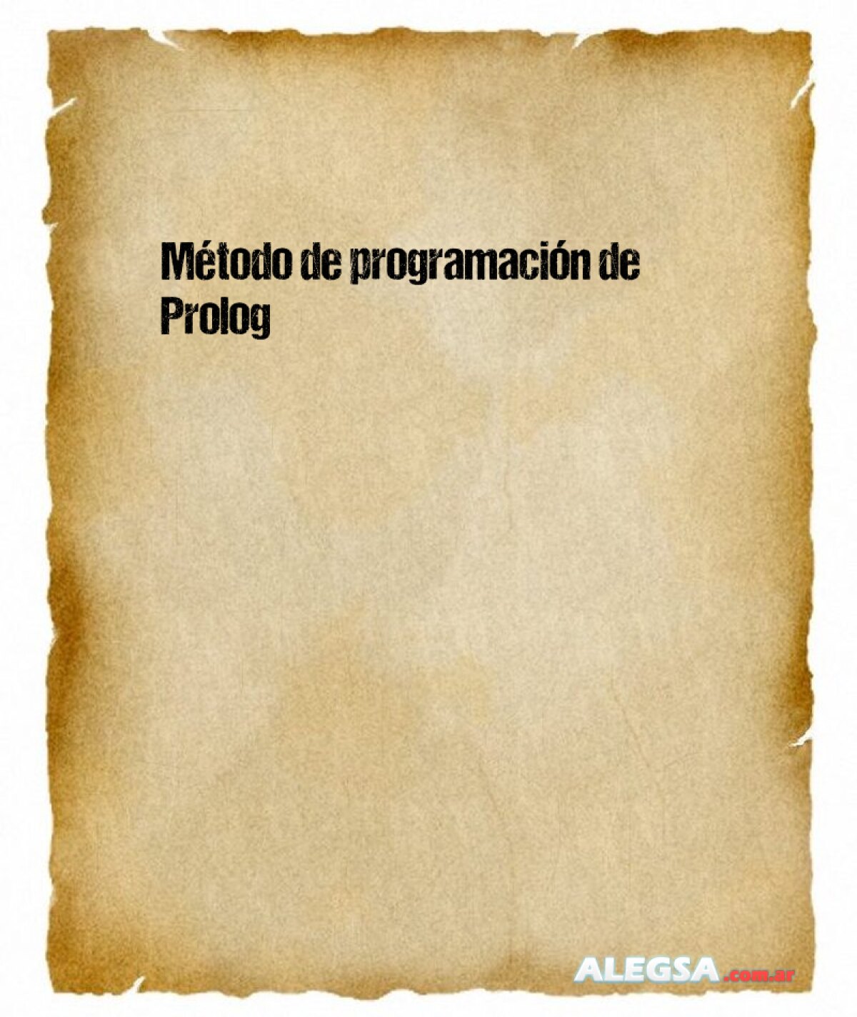 Método de programación de Prolog