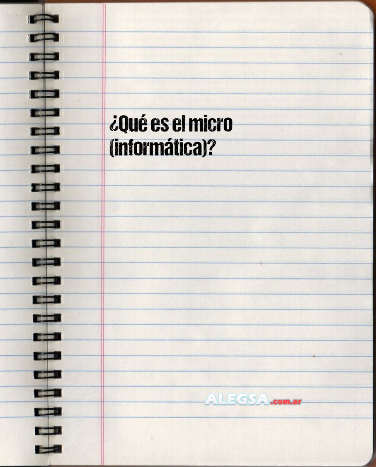 ¿Qué es el micro (informática)?