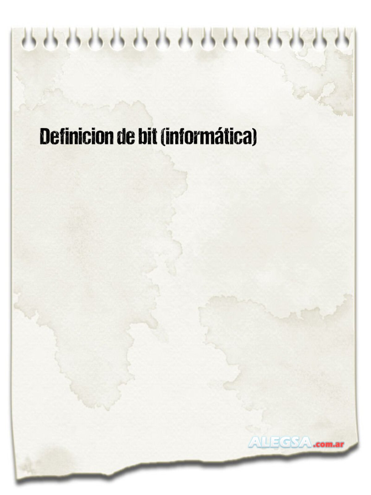 Definición de bit (informática)