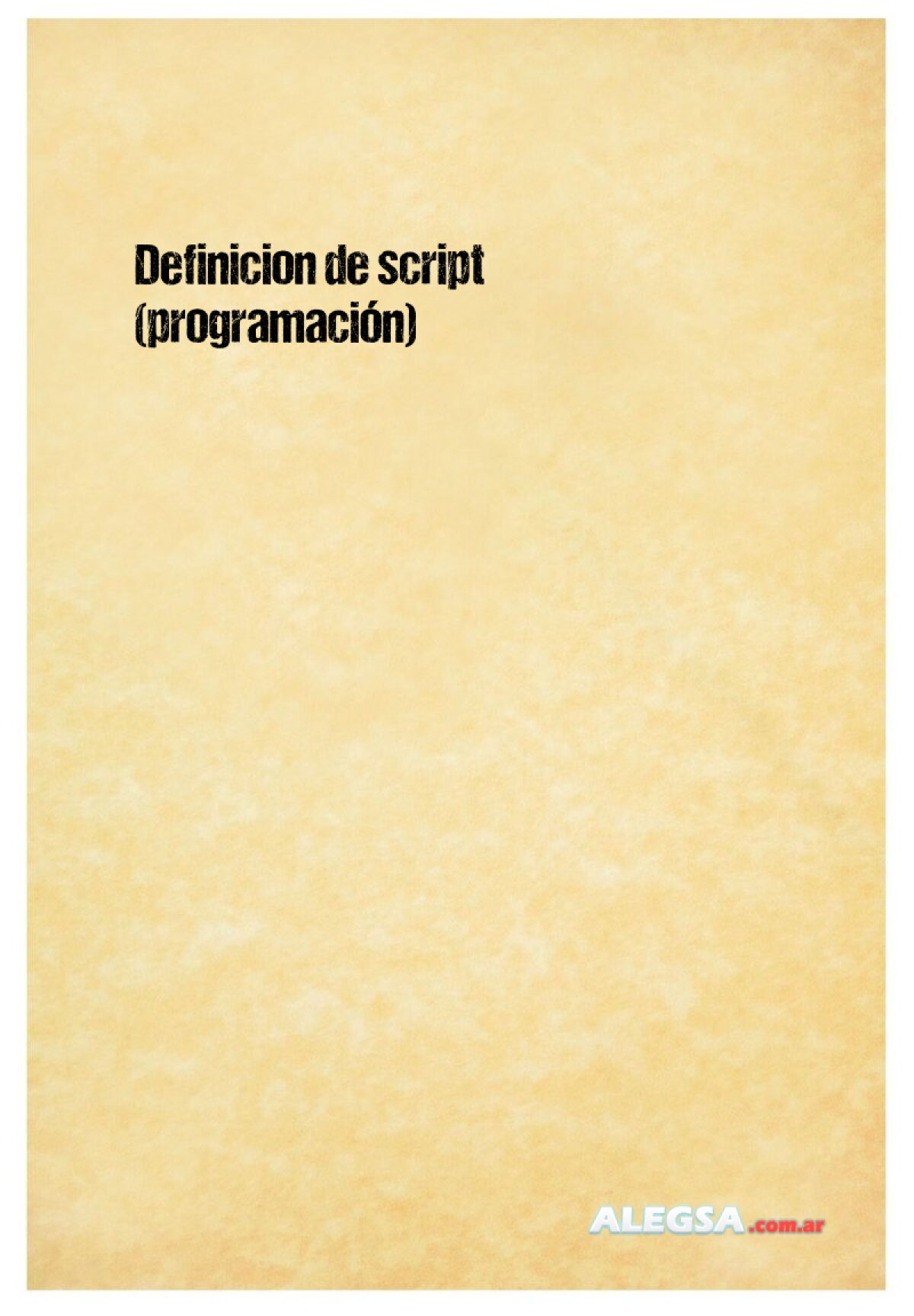Definición de script (programación)