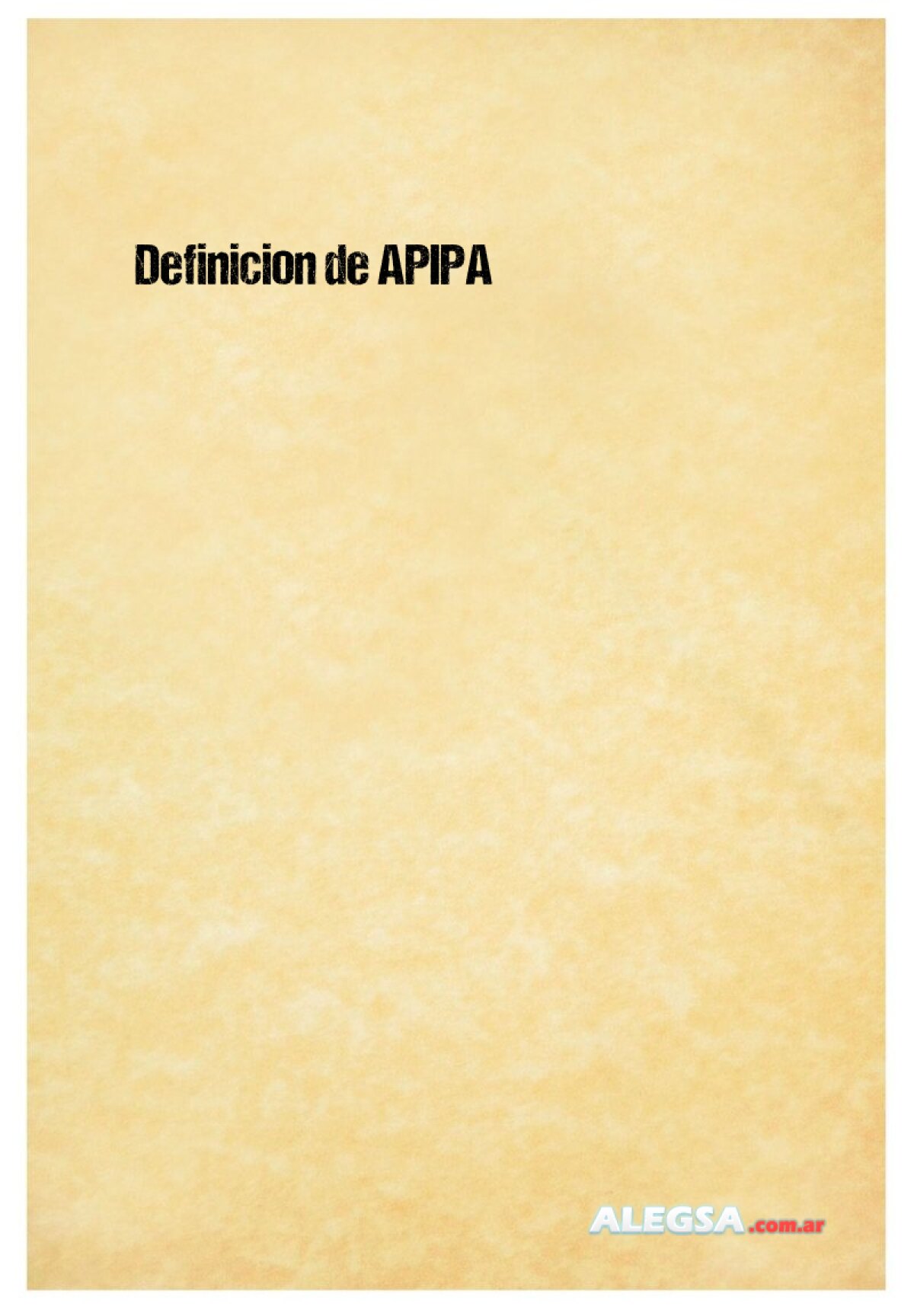 Definición de APIPA