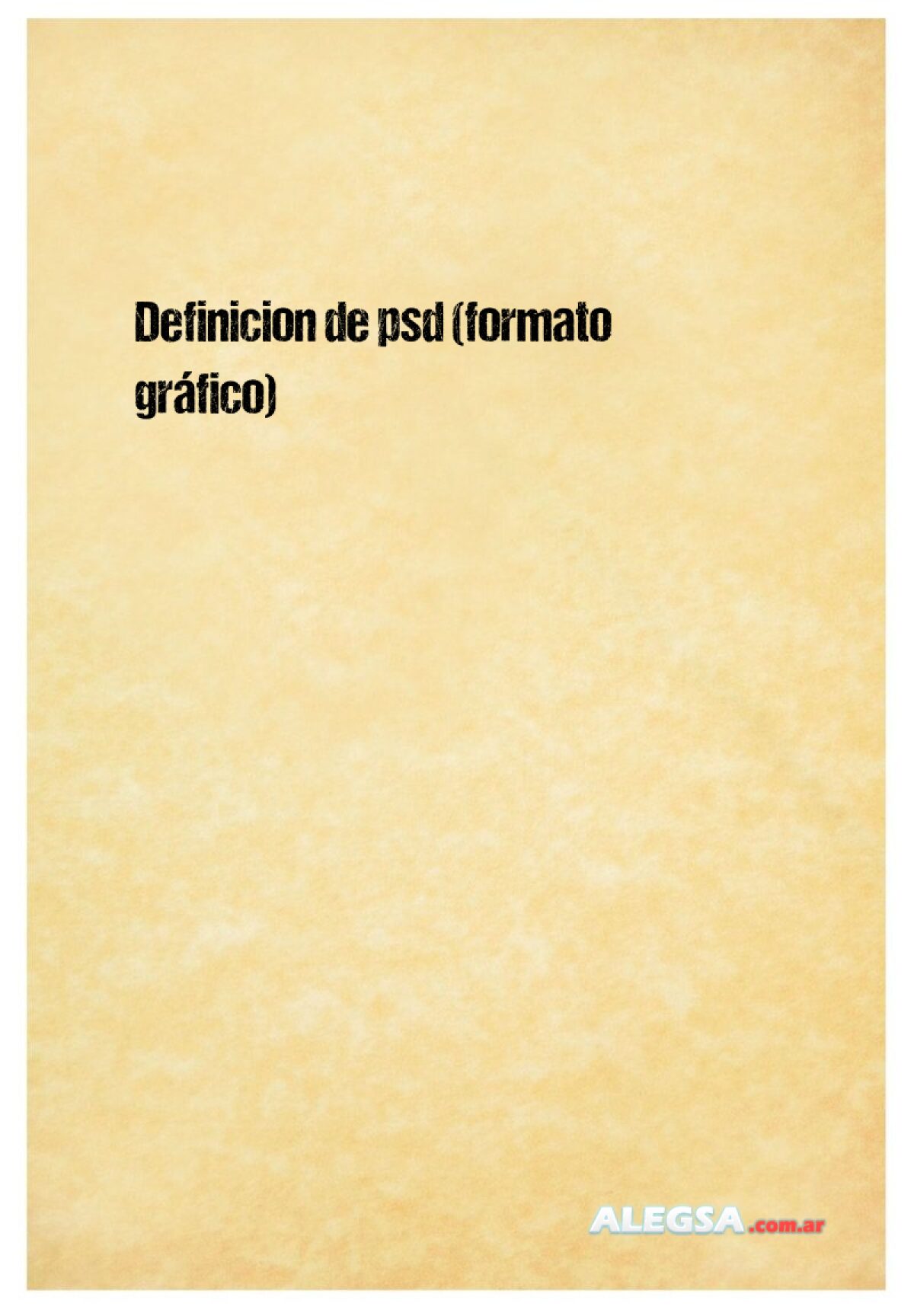 Definición de psd (formato gráfico)