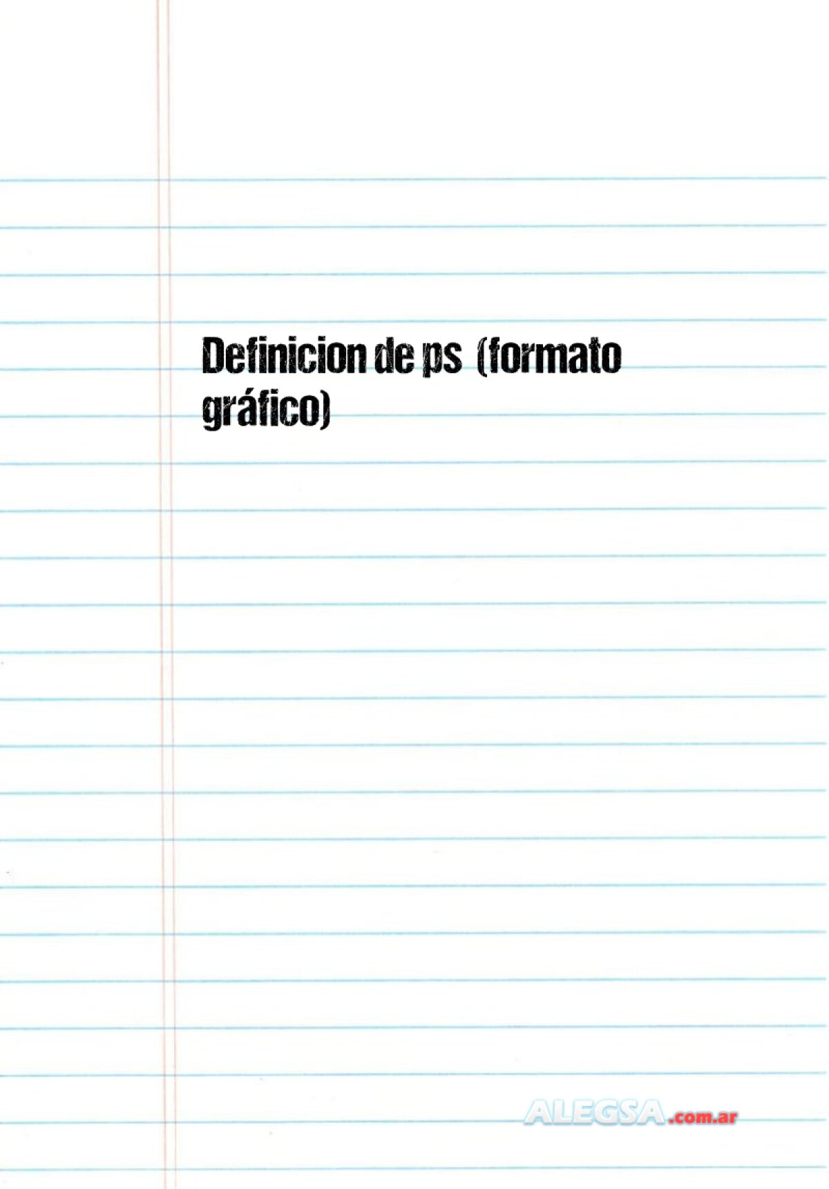 Definición de ps (formato gráfico)