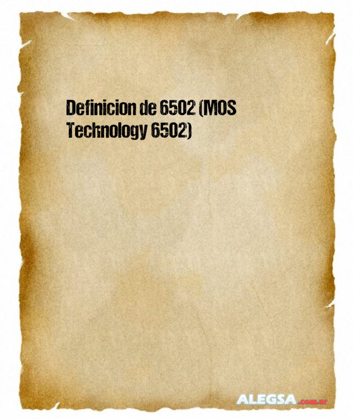 Definición de 6502 (MOS Technology 6502)
