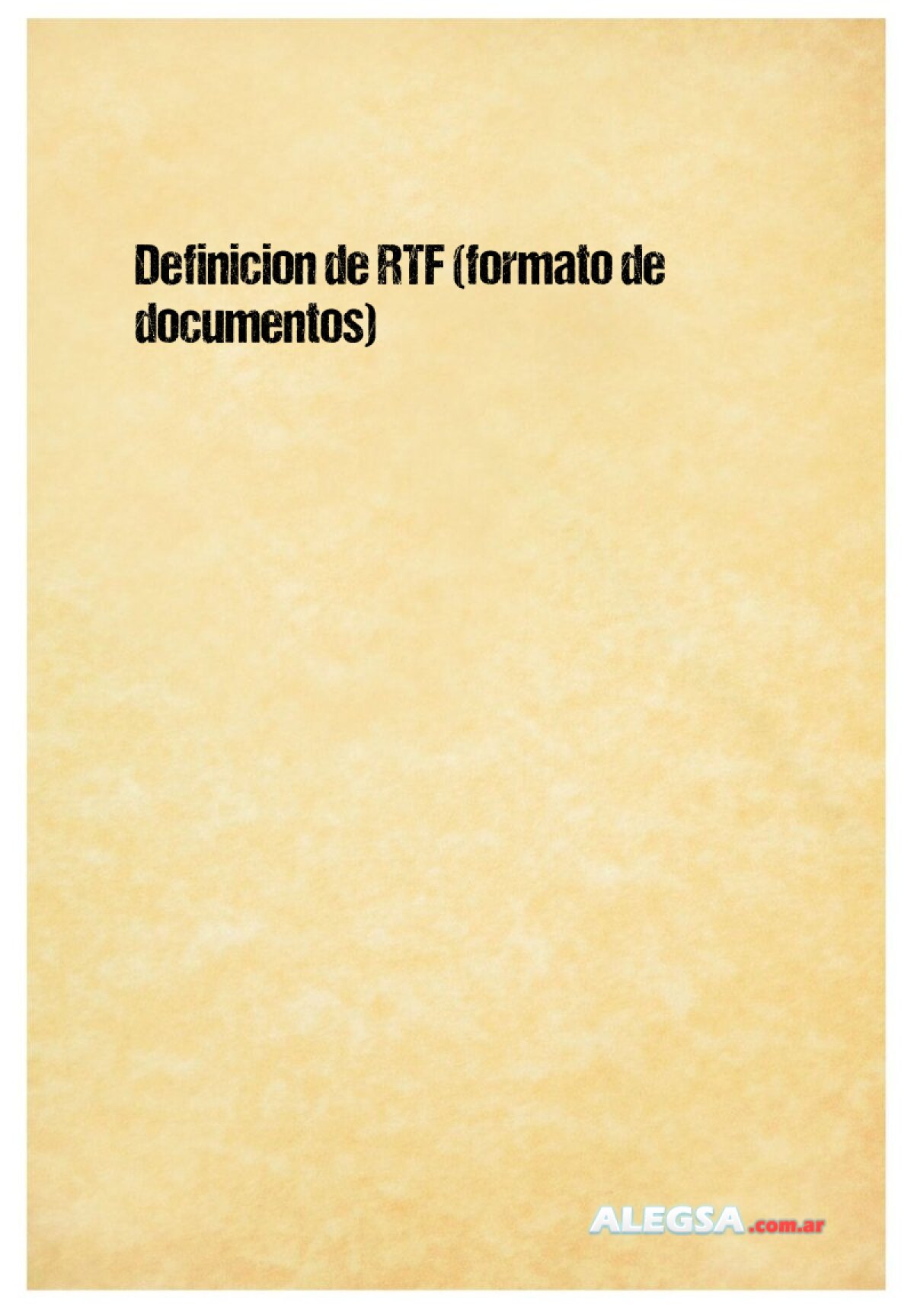 Definición de RTF (formato de documentos)