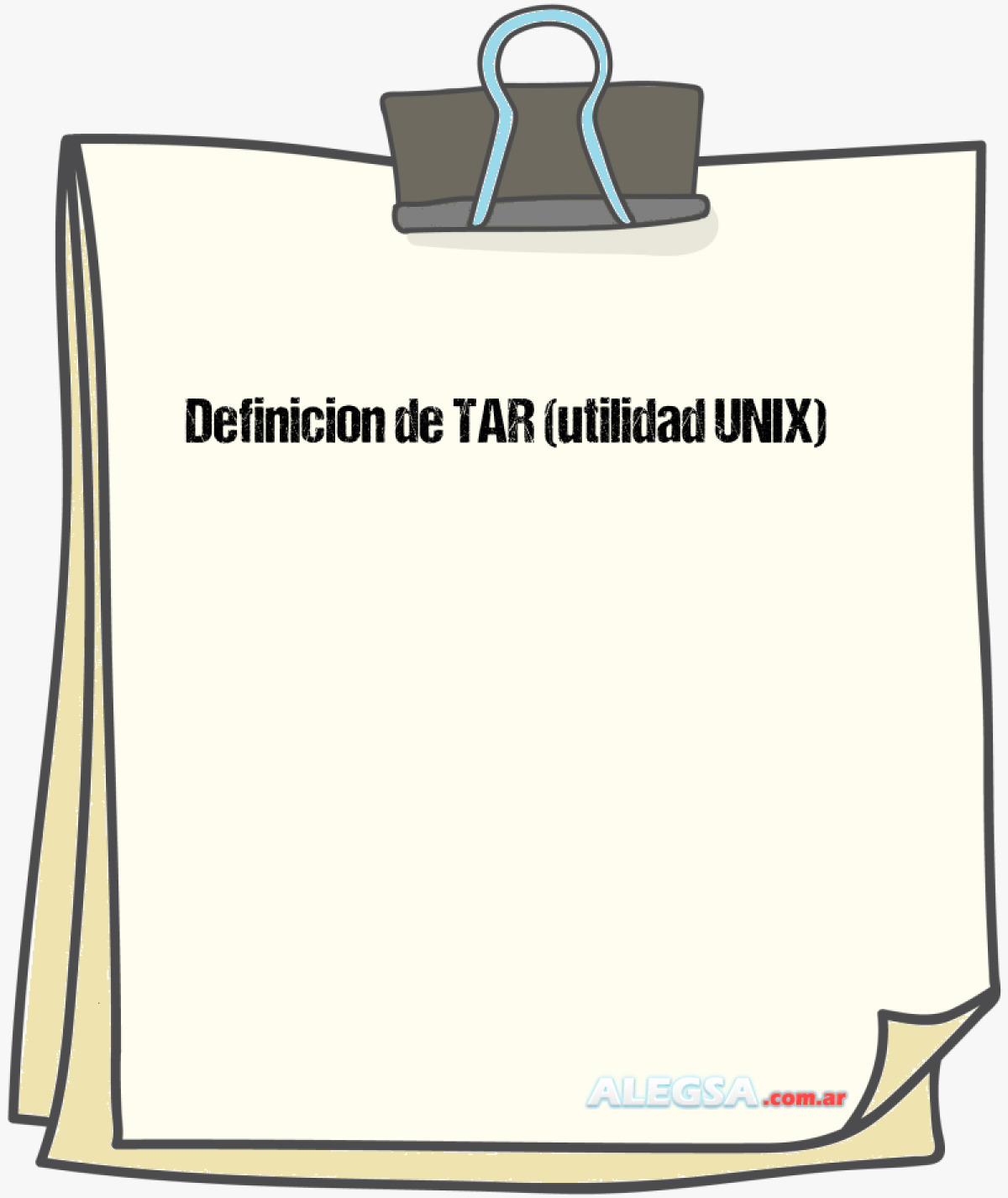 Definición de TAR (utilidad UNIX)