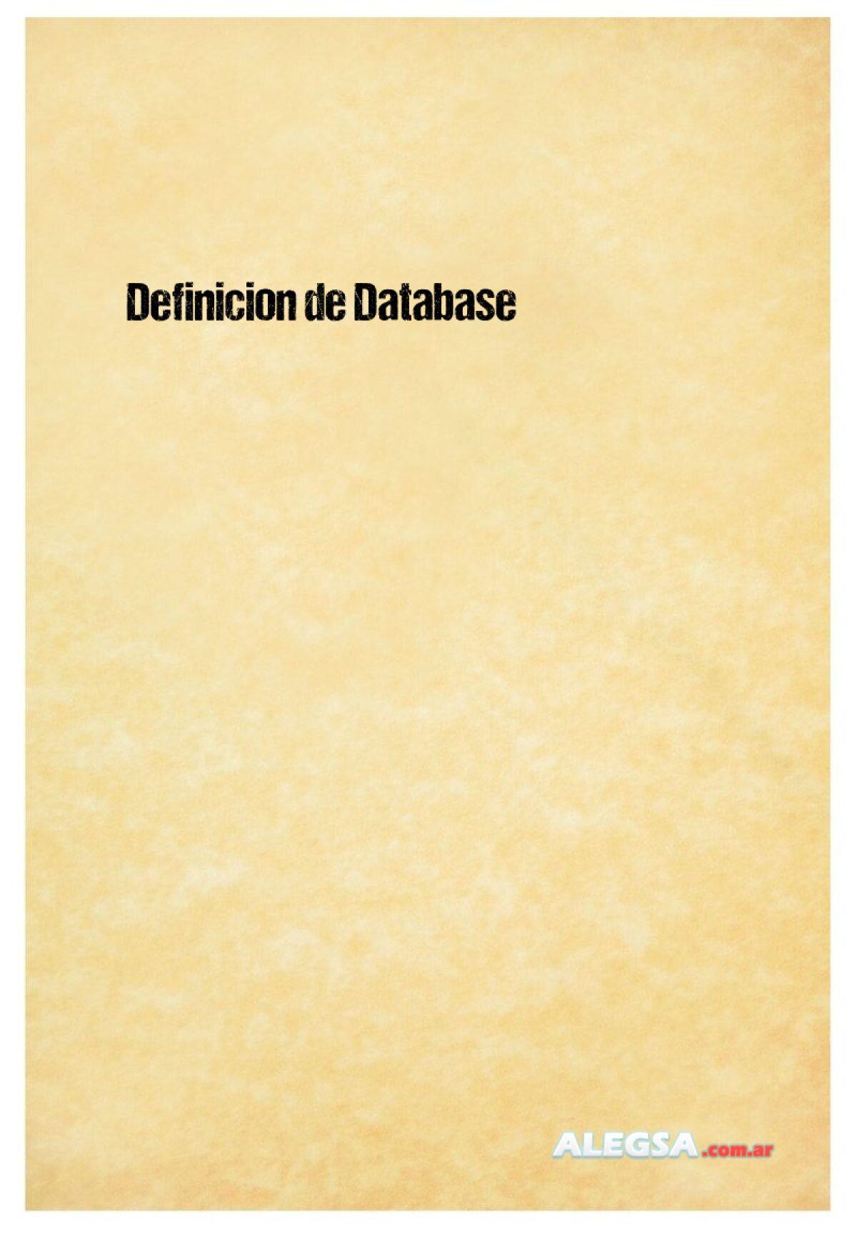 Definición de Database