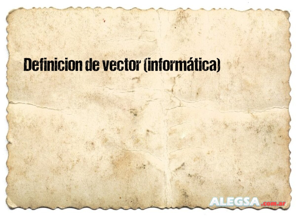 Definición de vector (informática)