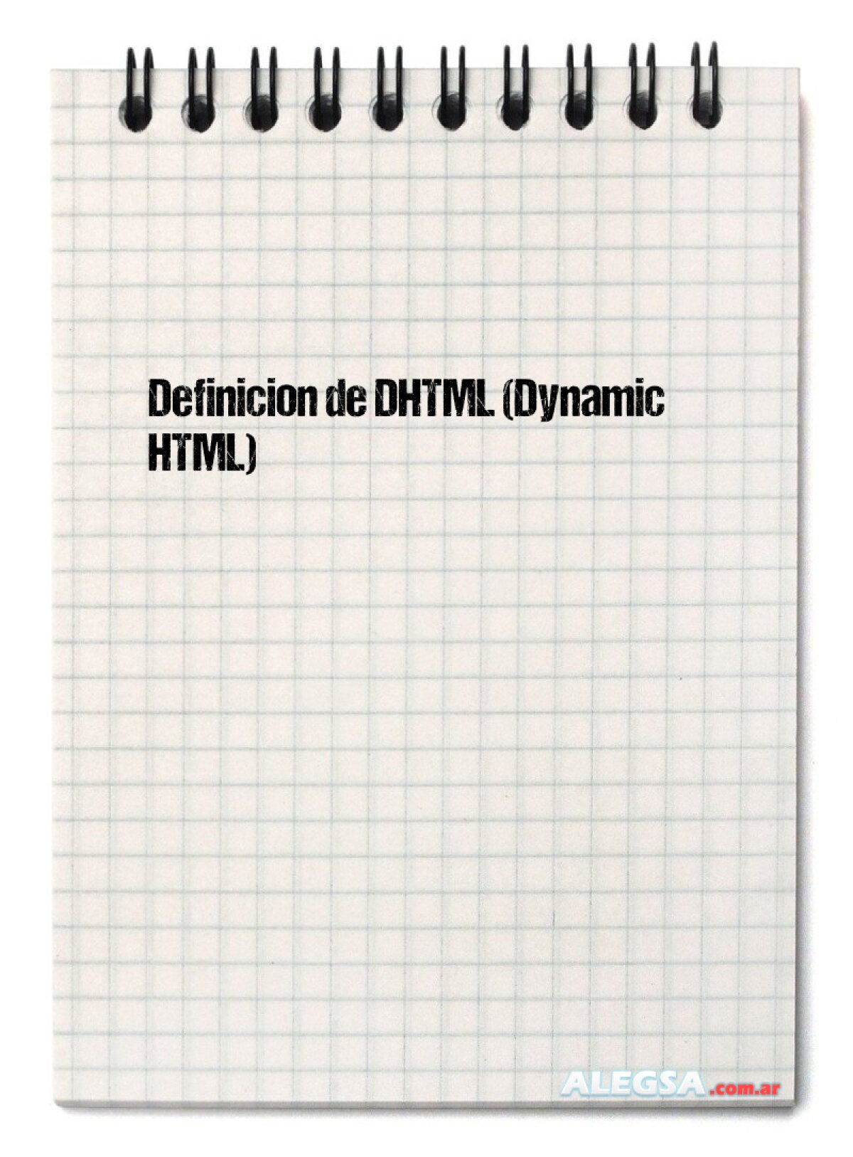 Definición de DHTML (Dynamic HTML)
