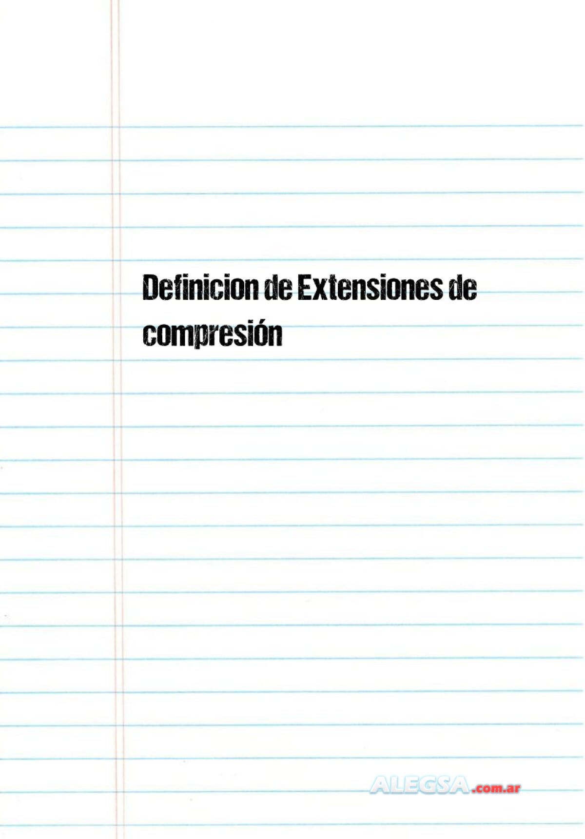 Definición de Extensiones de compresión