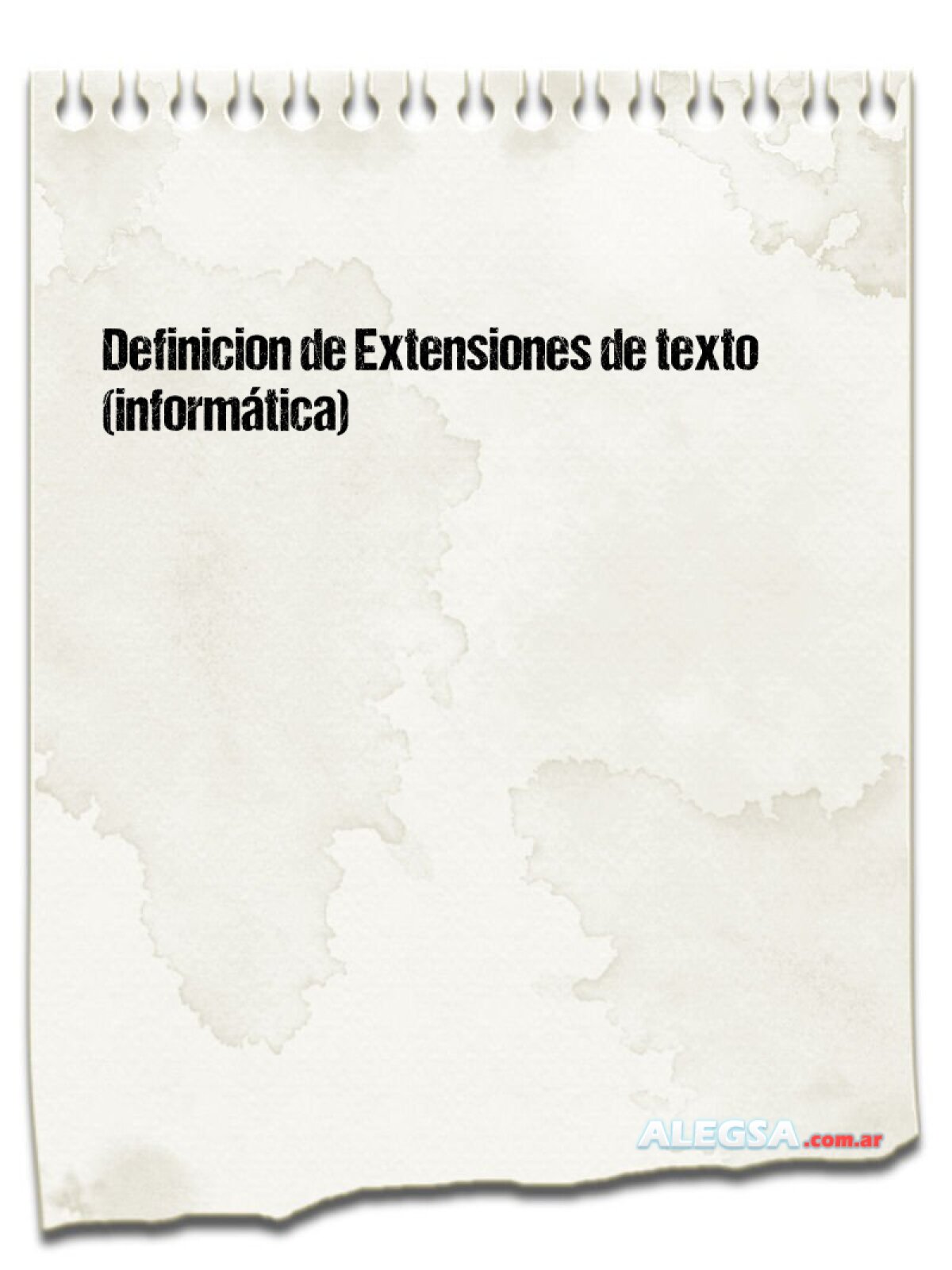 Definición de Extensiones de texto (informática)