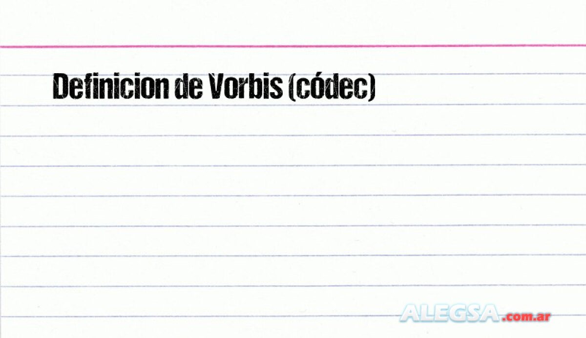 Definición de Vorbis (códec)