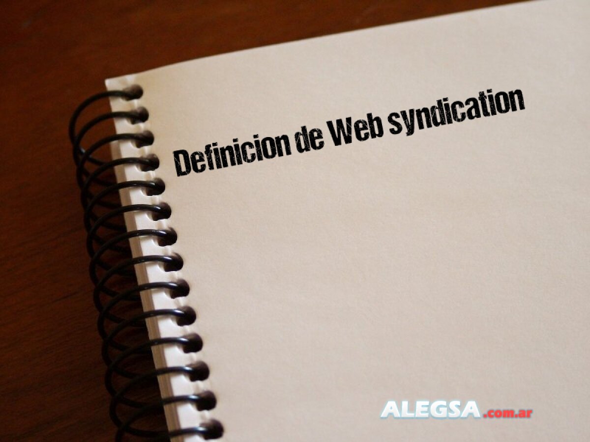 Definición de Web syndication