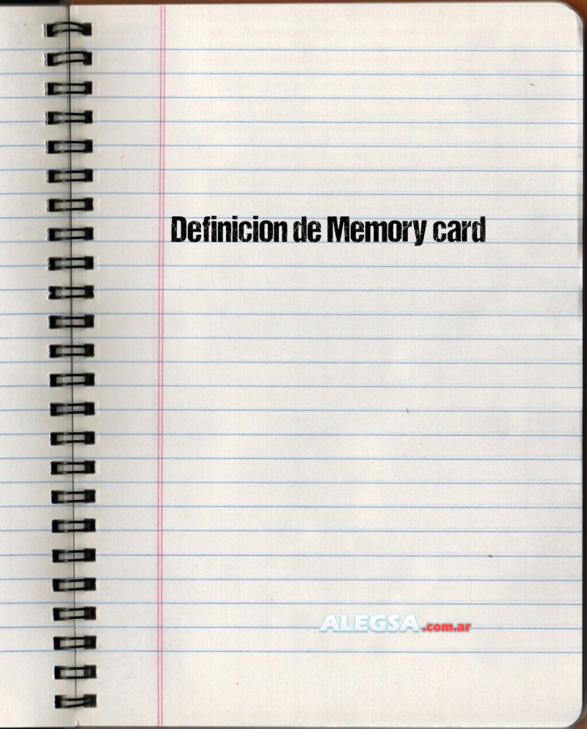 Definición de Memory card