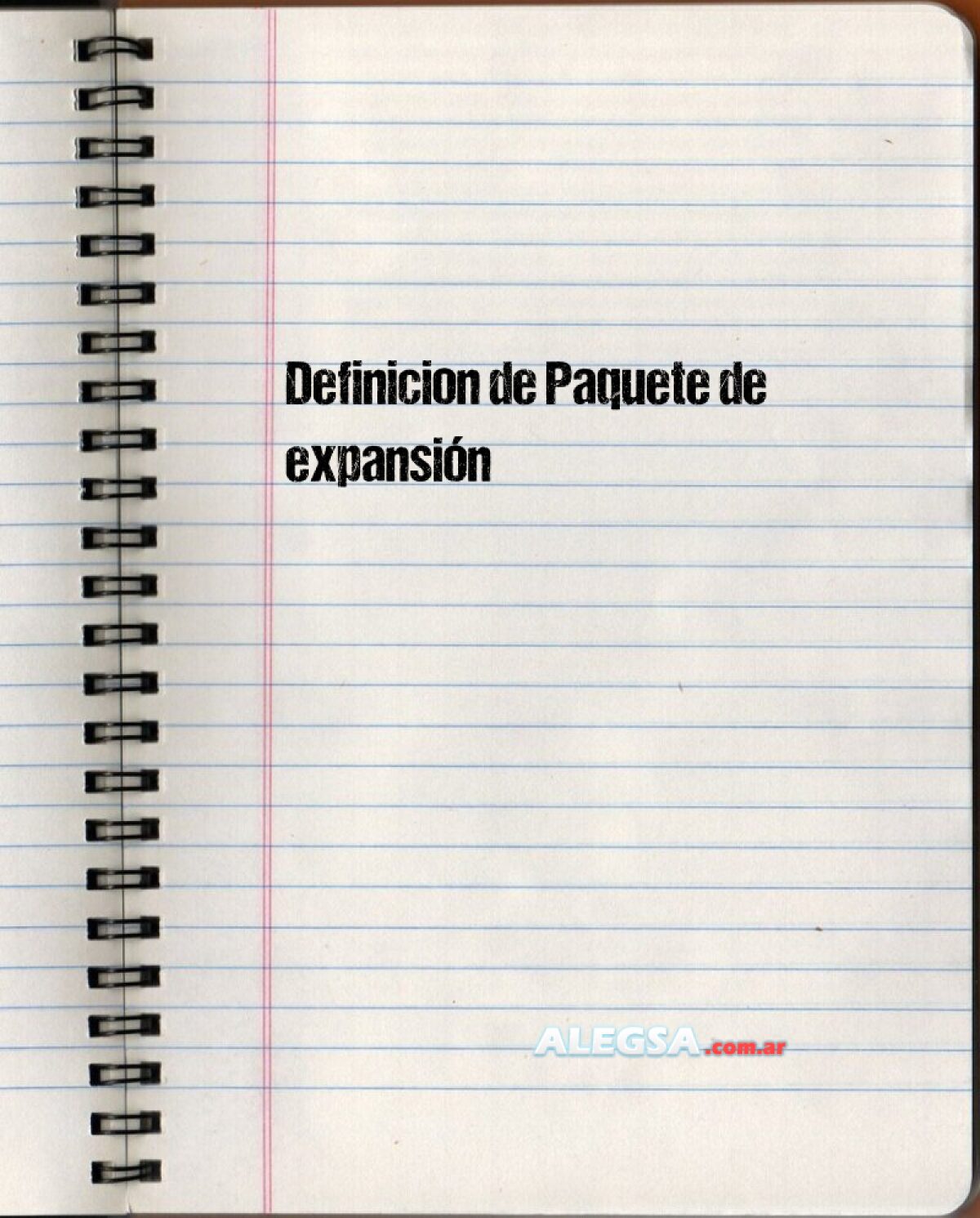 Definición de Paquete de expansión