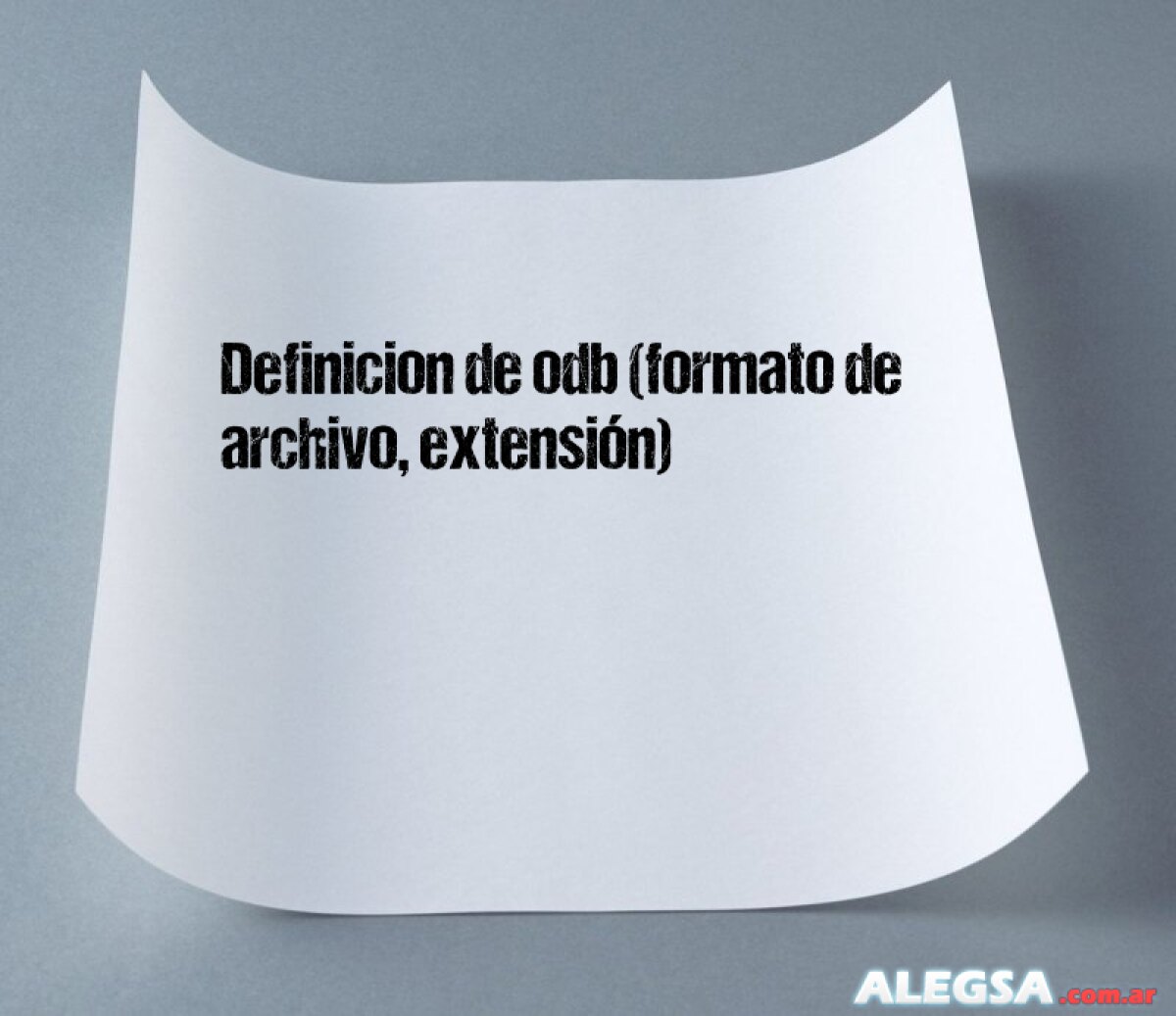 Definición de odb (formato de archivo, extensión)