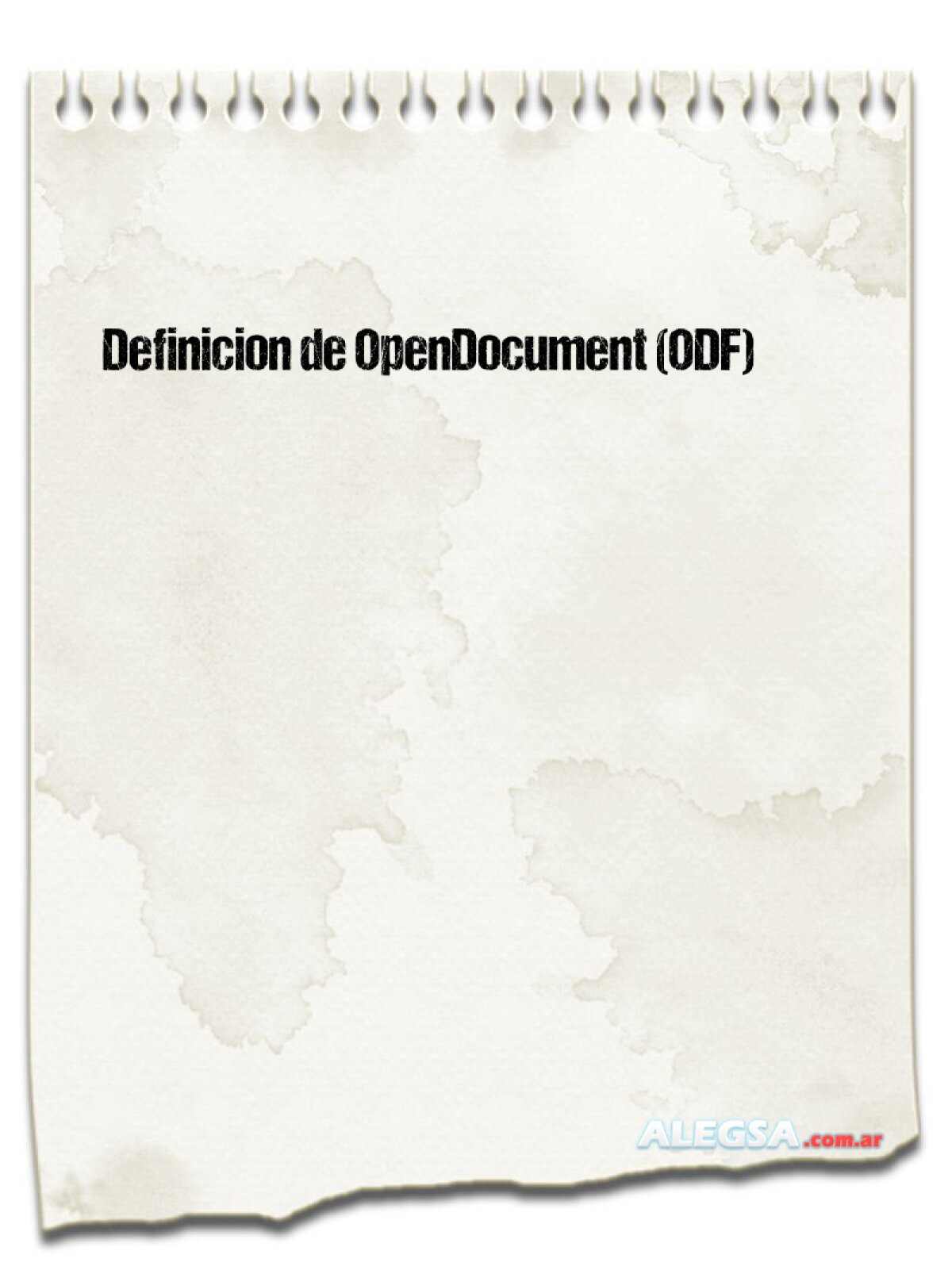 Definición de OpenDocument (ODF)