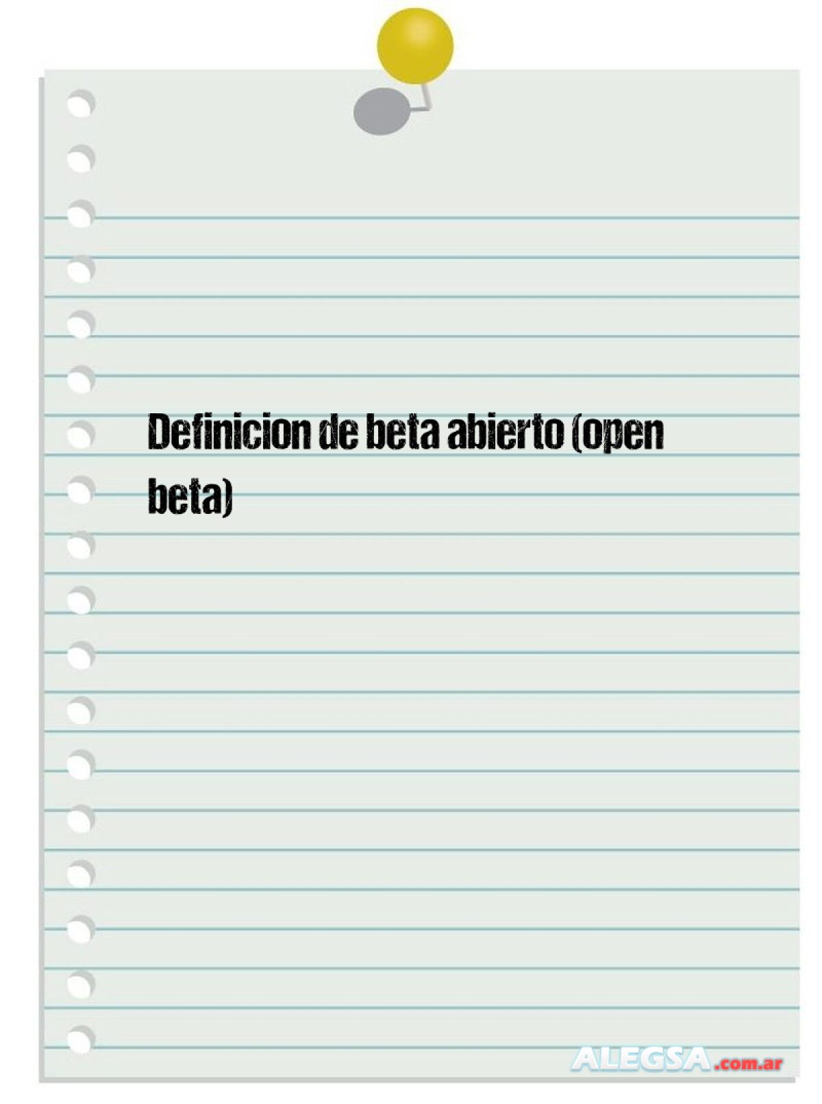 Definición de beta abierto (open beta)