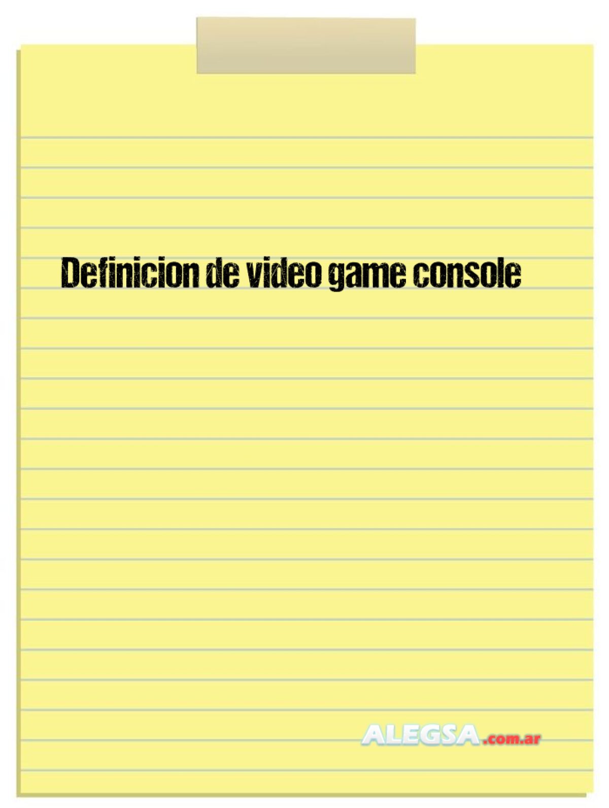 Definición de video game console