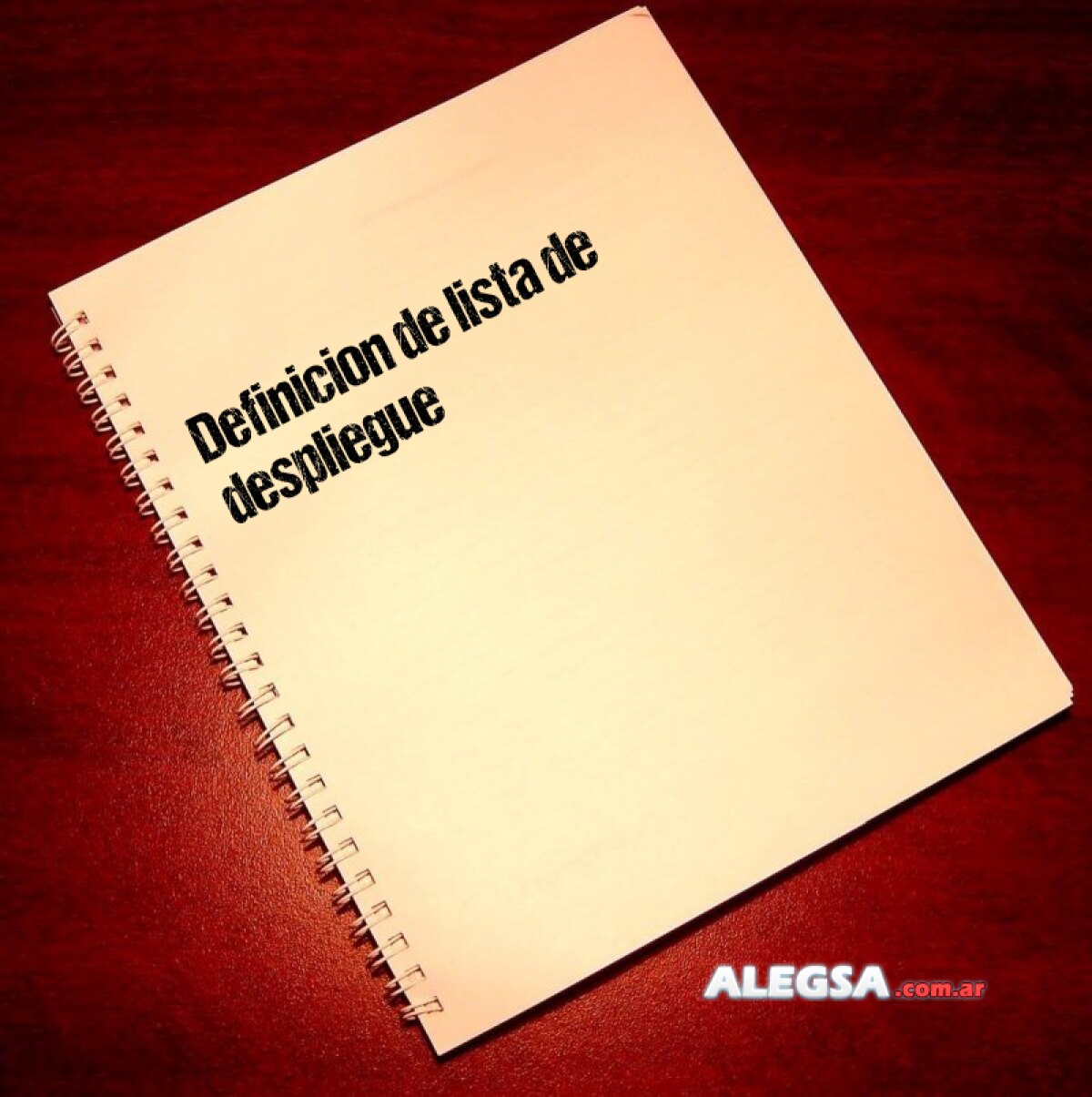 Definición de lista de despliegue