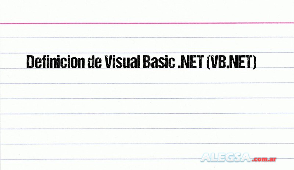 Definición de Visual Basic .NET (VB.NET)