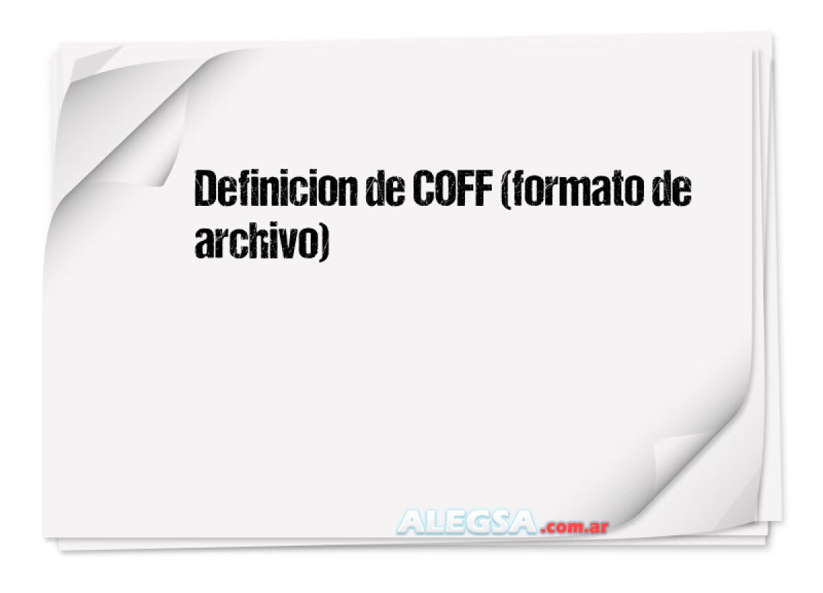 Definición de COFF (formato de archivo)