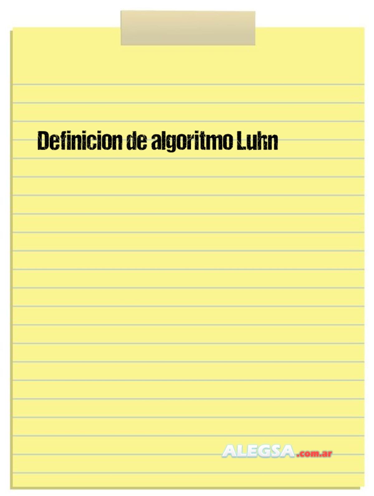 Definición de algoritmo Luhn