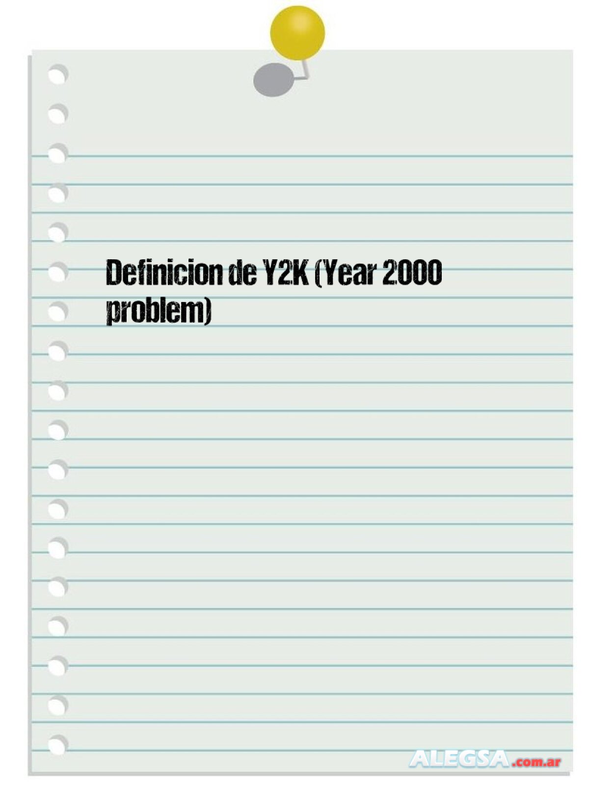 Definición de Y2K (Year 2000 problem)