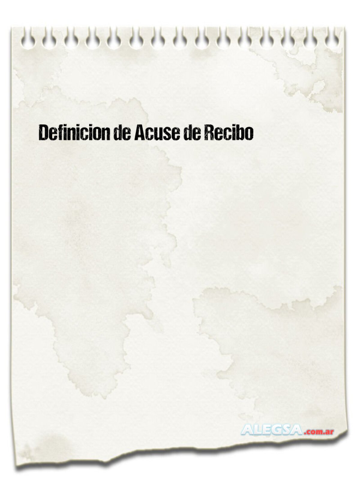 Definición de Acuse de Recibo