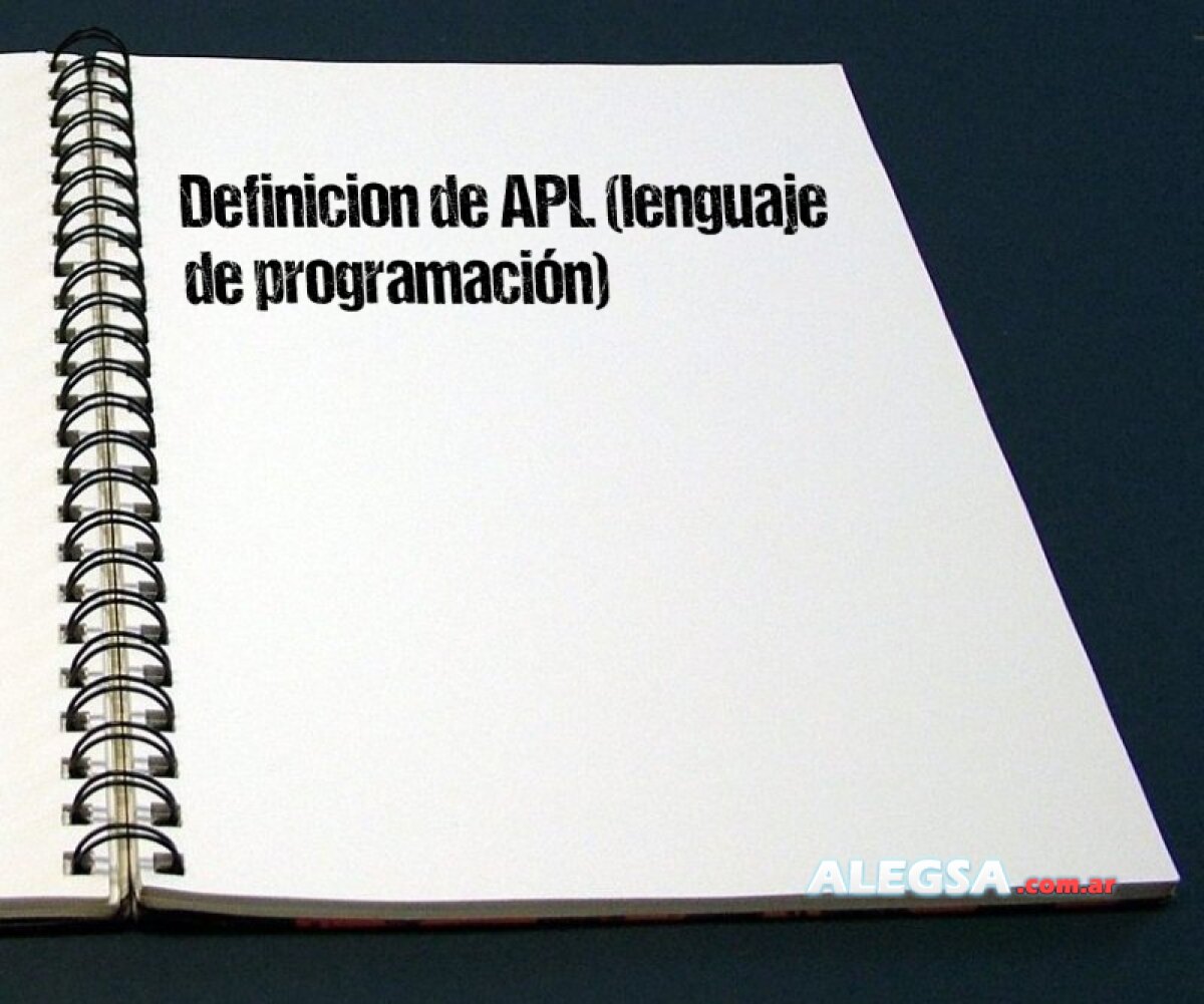 Definición de APL (lenguaje de programación)