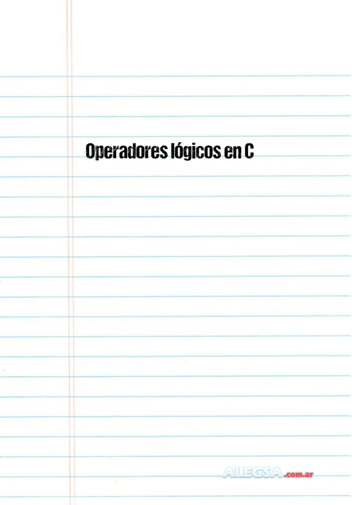 Operadores lógicos en C